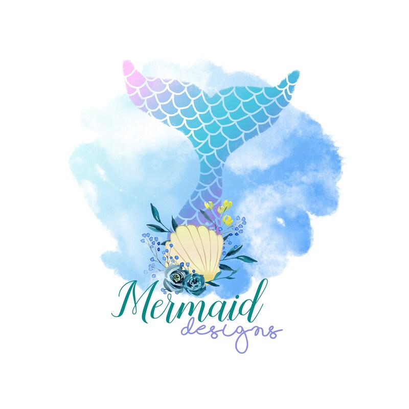 Mermaid Logo Design - Etsy