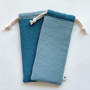 Personalized Sunglass Case, Drawstring Sunglass Linen Case, Soft ...