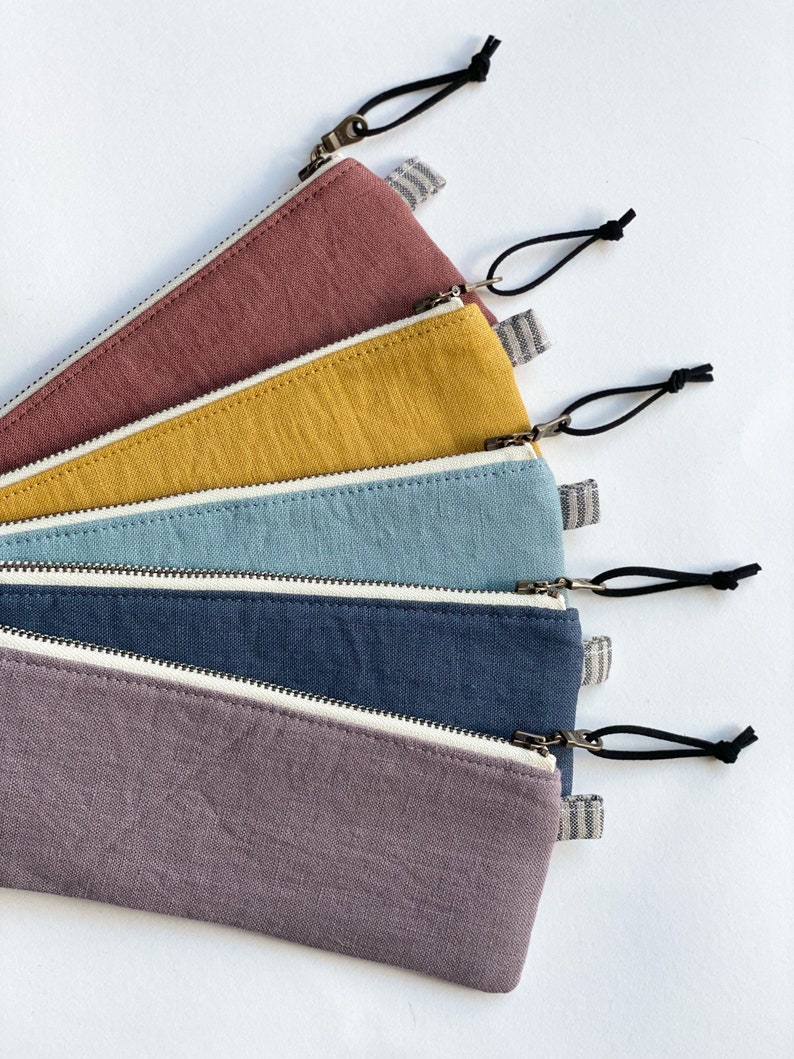 Small Pencil Case/ Linen Zipper Case/ Pencil Holder / Linen - Etsy