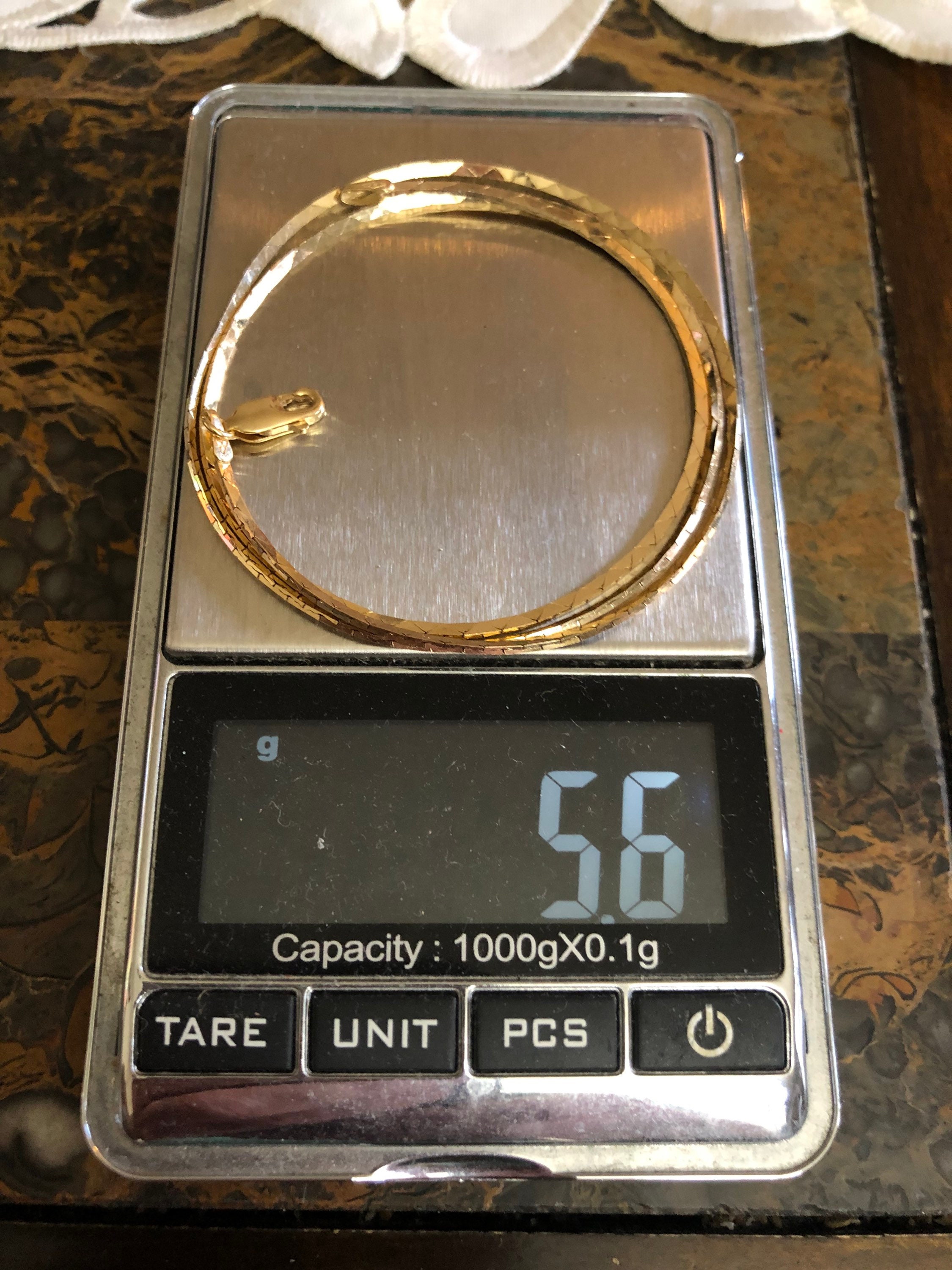 1980 Vintage 14K Solid Yellow Gold Cobra Link Chain Necklace 17.5 - Etsy