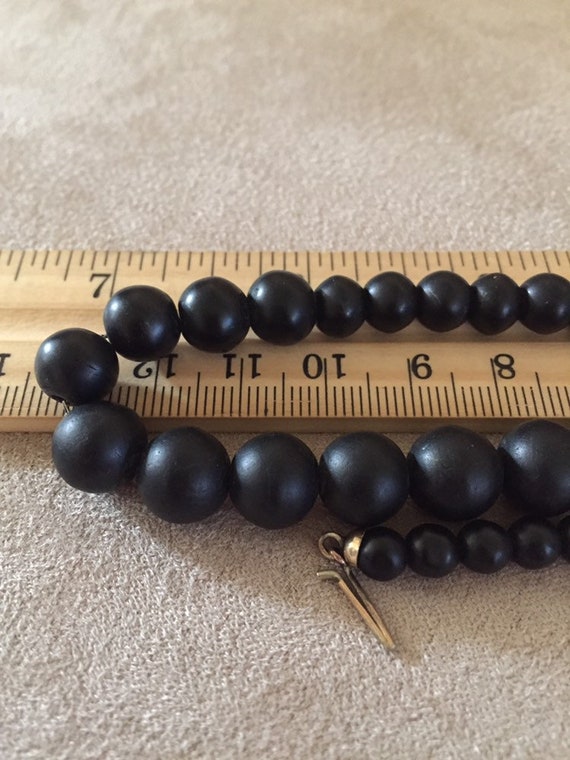 Antique Victorian French Graduated Jet Orb Necklace - Gem