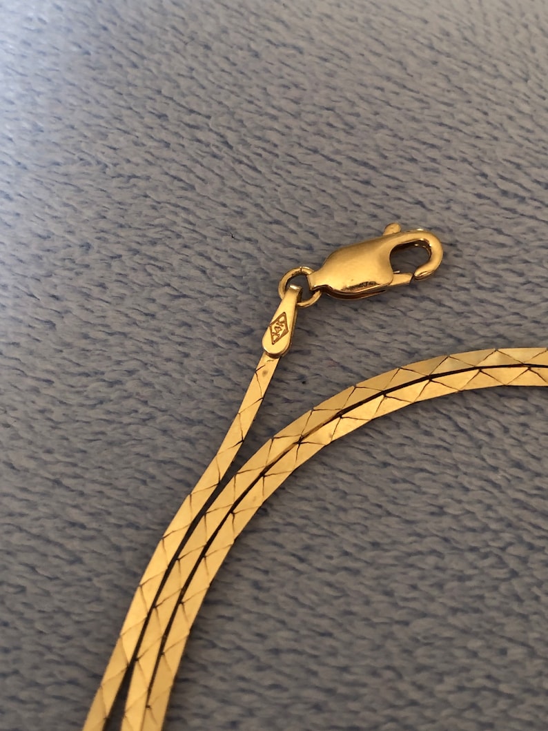 1980 Vintage 14K Solid Yellow Gold Cobra Link Chain Necklace 17.5 - Etsy