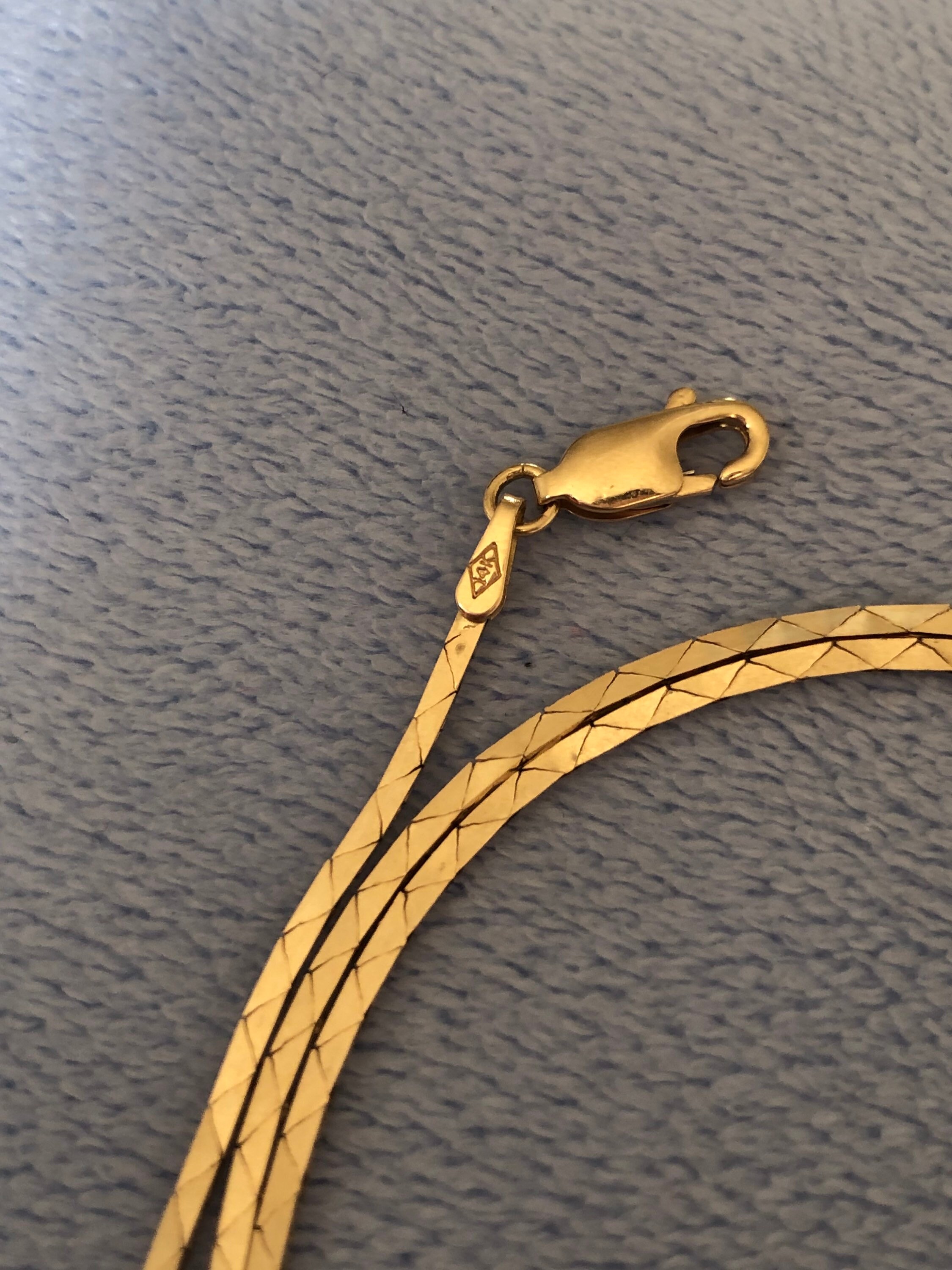 1980 Vintage 14K Solid Yellow Gold Cobra Link Chain Necklace 17.5 - Etsy