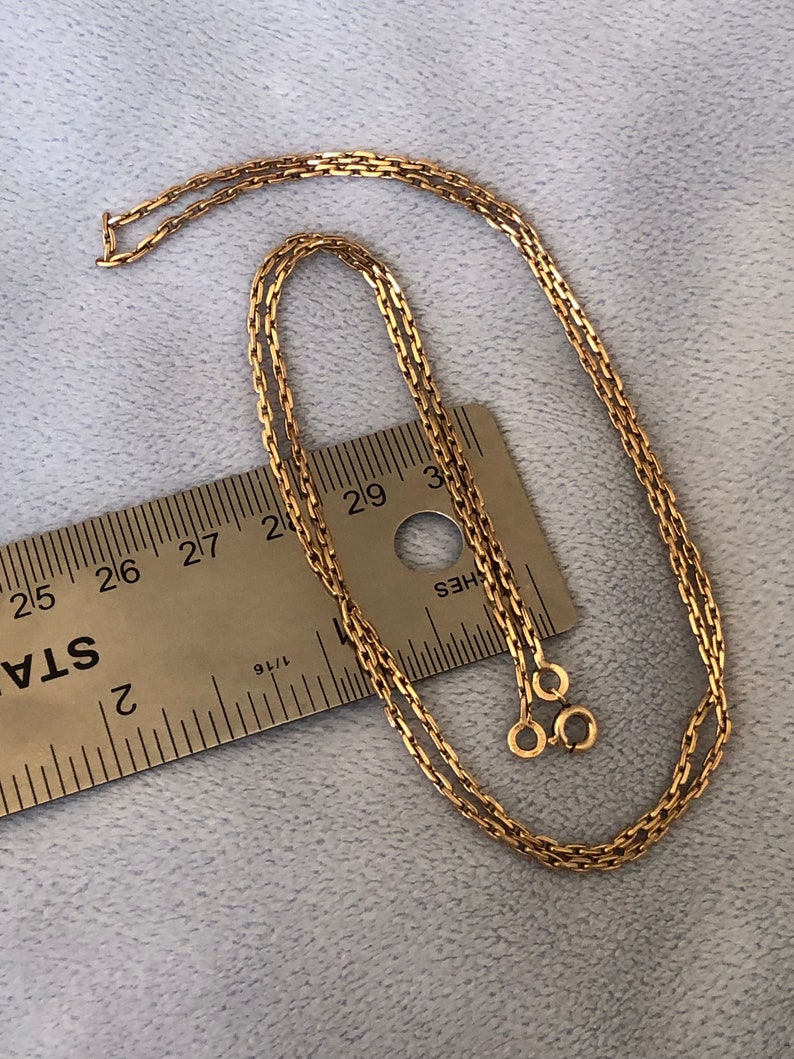 1950 Vintage 12K Rose Gold Filled Chain Necklace 25” Marked 1/20 12K GF ...