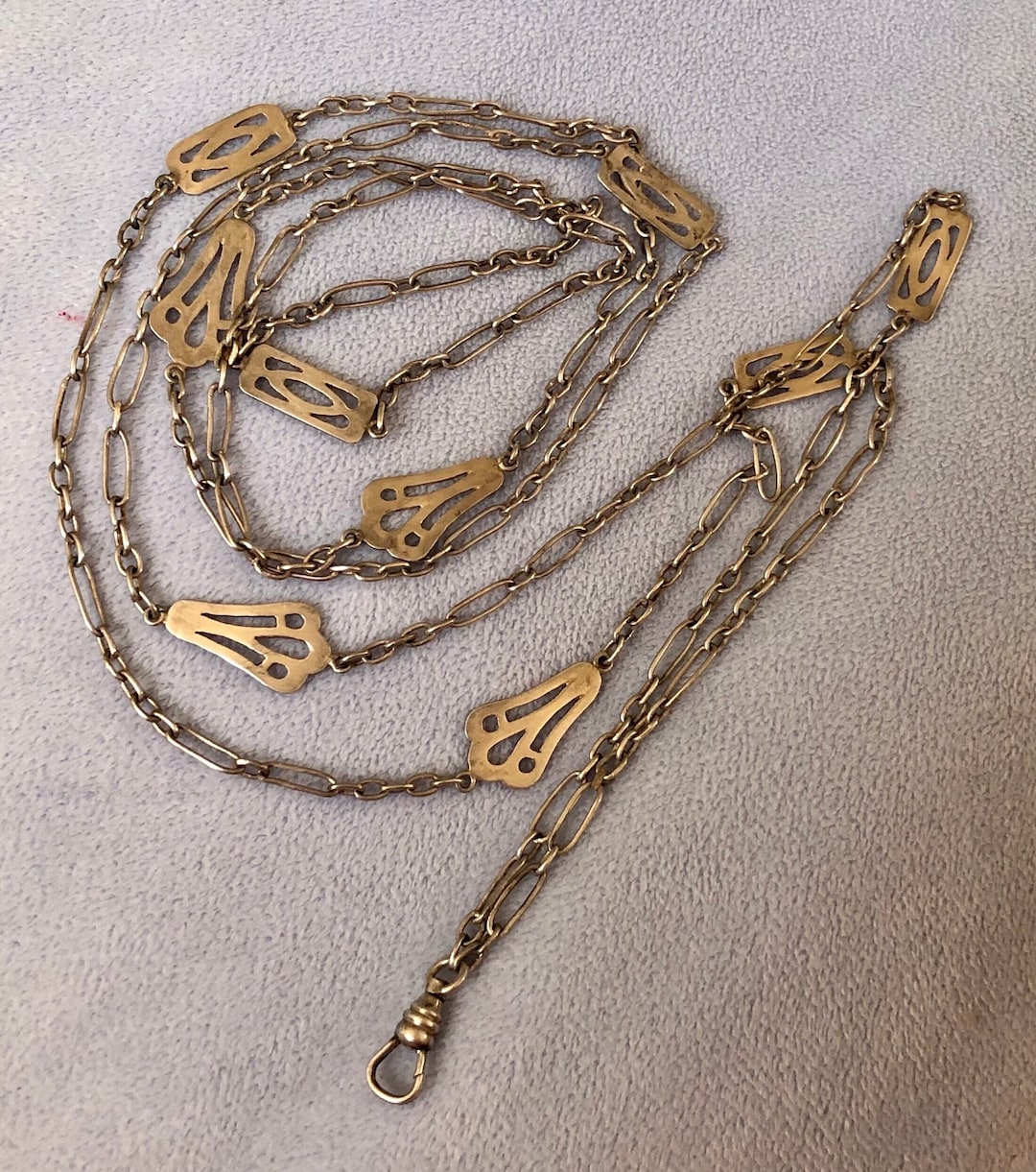 Antique Handmade Art Deco Sterling Silver Lorgnette Watch Chain ...