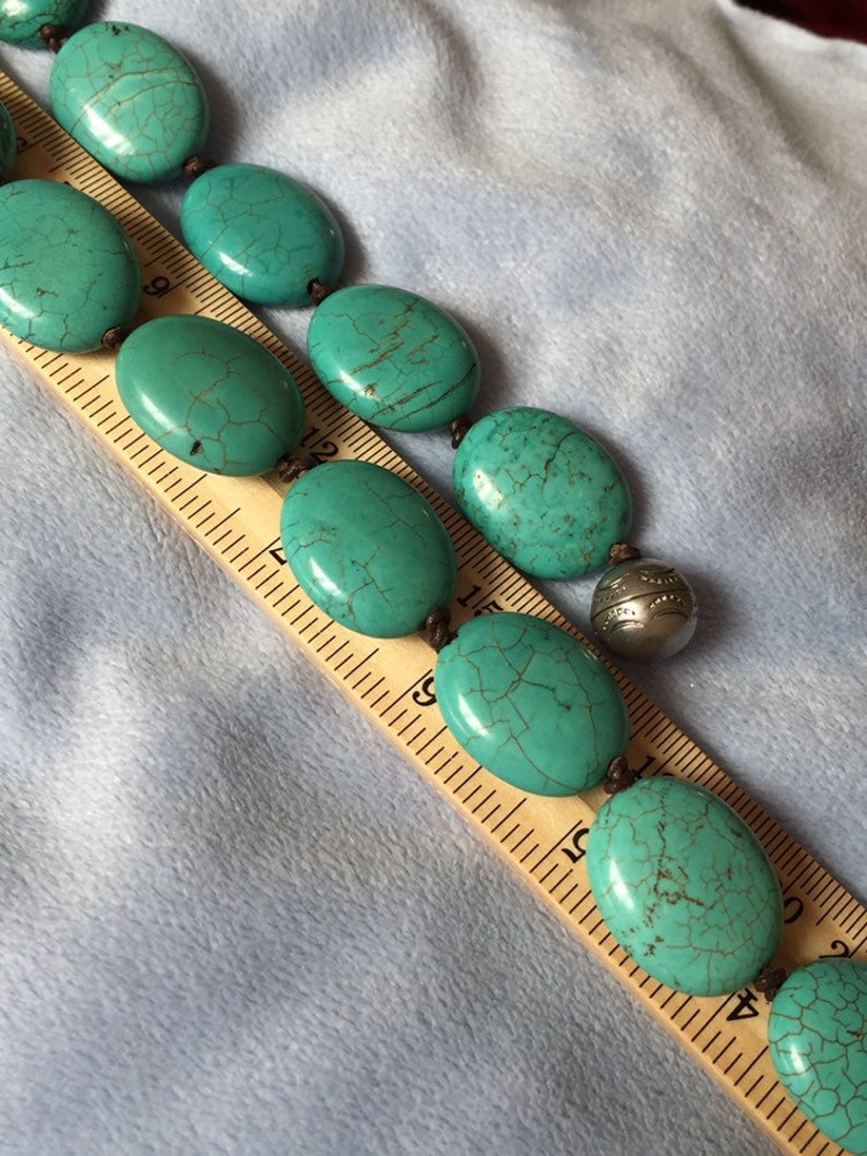 Vintage Ralph Lauren Manmade Turquoise RLL Necklace 18 - Etsy