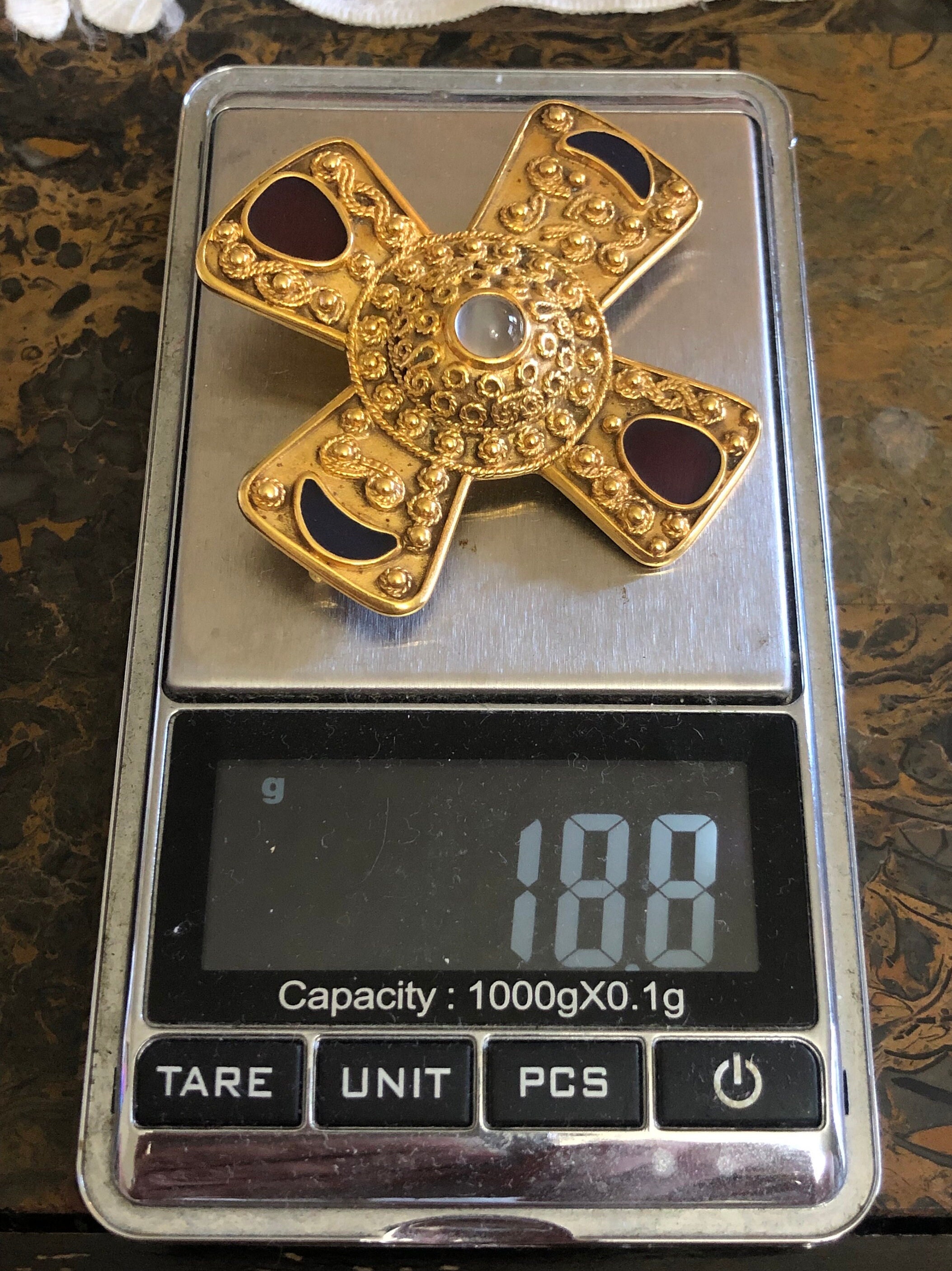 MMA Metropolitan Museum of BM Co Maltese Cross Gemstones Brooch Pin ...