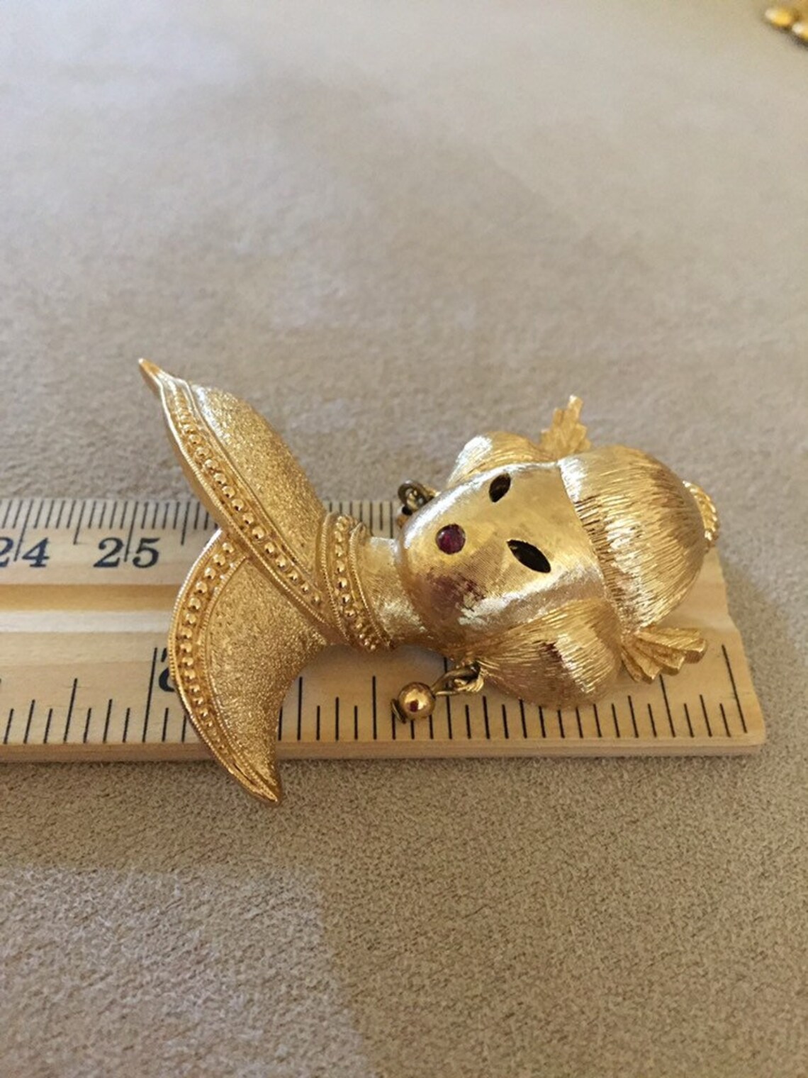 Rare Monet 3D Japanese Lady Geisha Red Rhinestone Gold Tone | Etsy