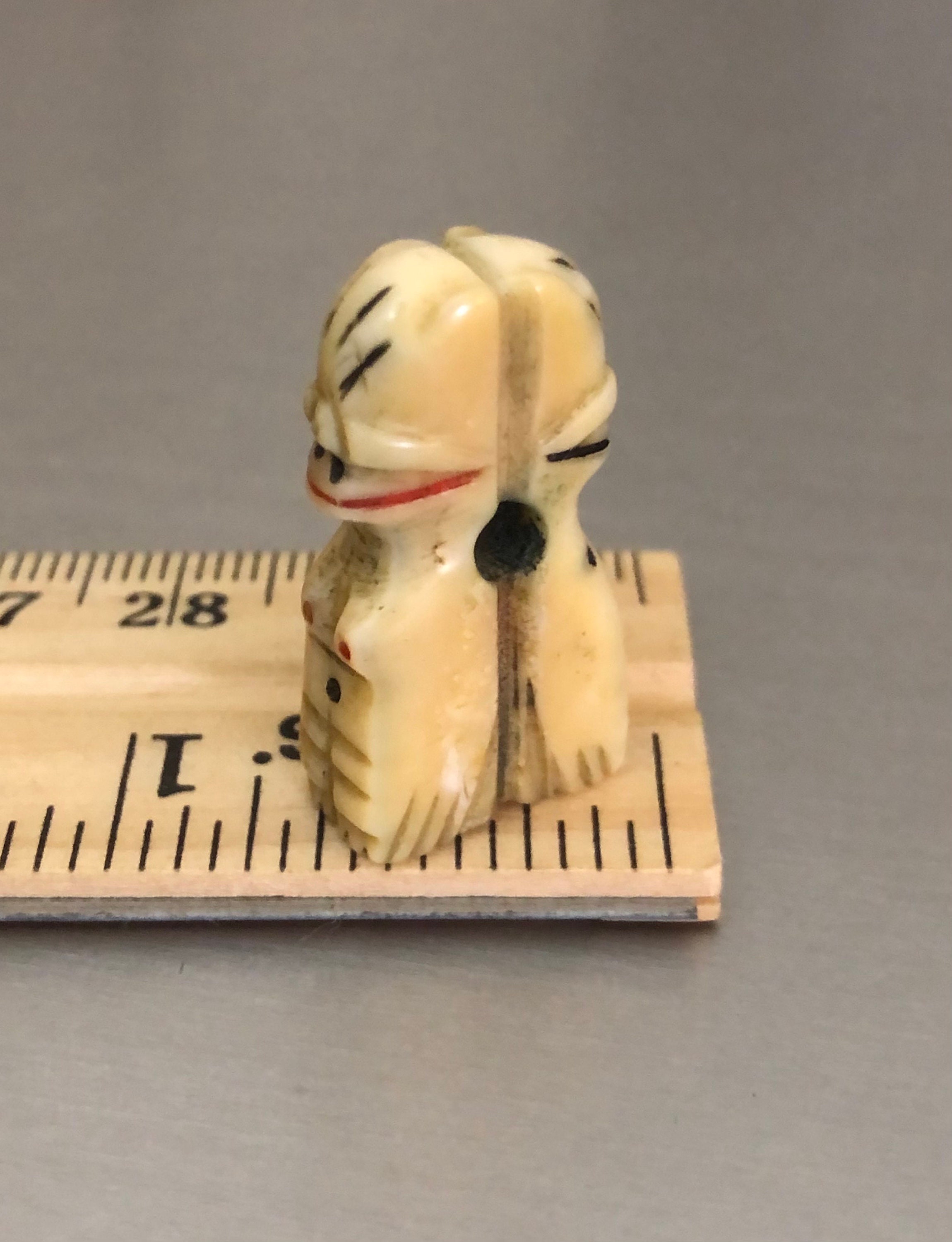 Male and Female Alaska Inuit Billiken Carved Lucky Charm Pendant Charm ...