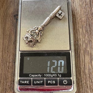 Through the Gates Silver Key Crowned Skeleton Key Sterling Silver ...