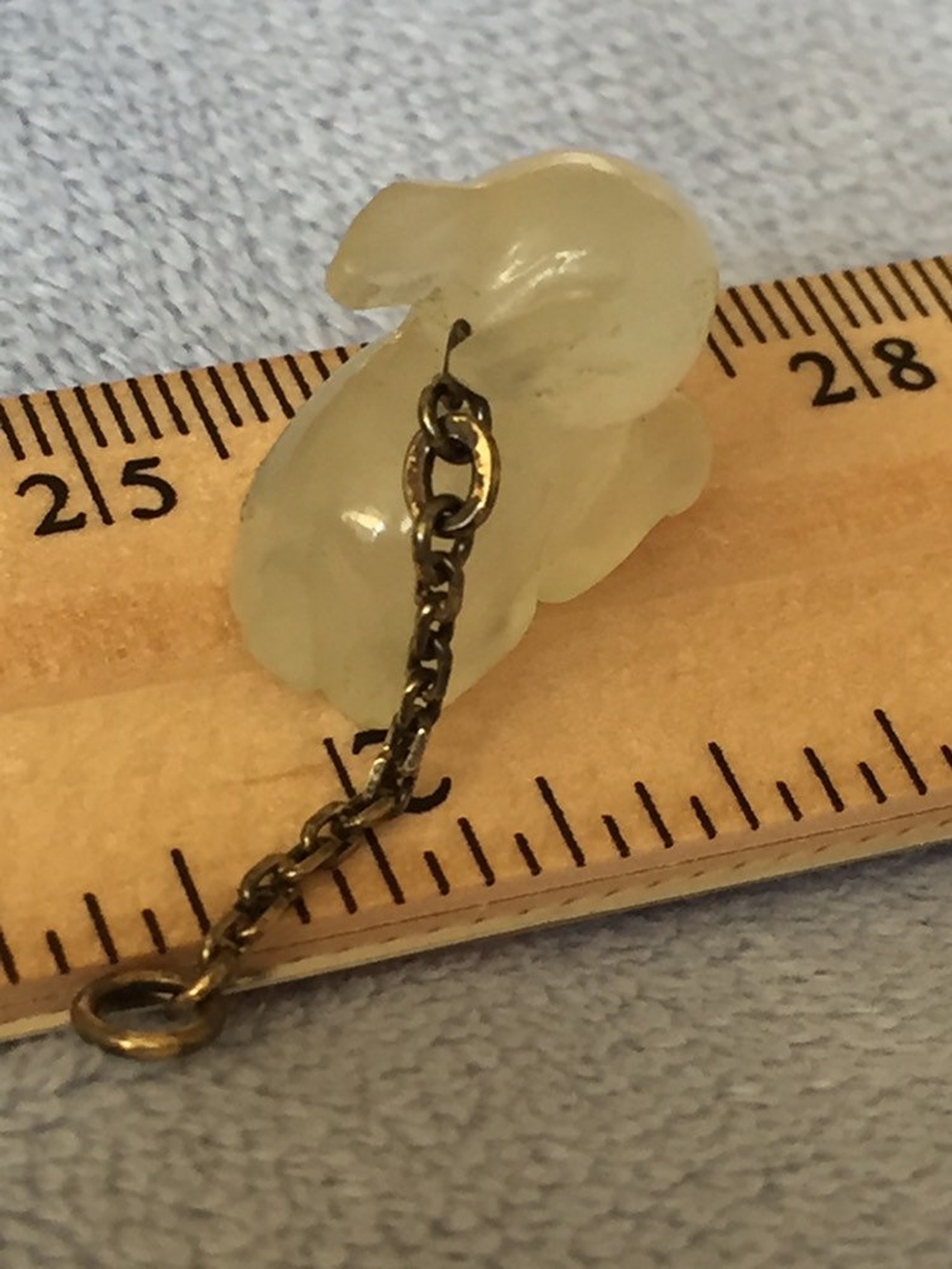 Art Deco Icy Translucent Carved Rabbit Pendant - Etsy