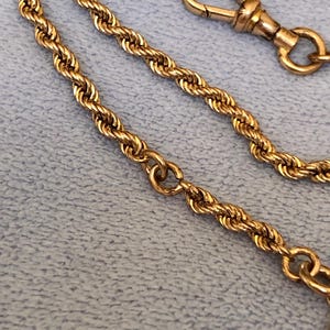Victorian Pocket Watch Rope Chain Necklace W/chestnut Fob - Etsy