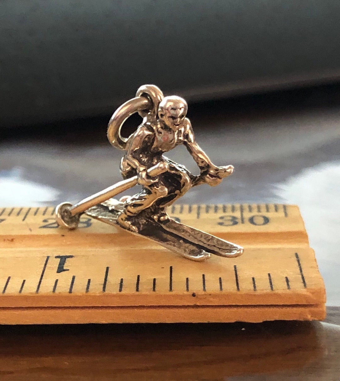 Antique Deco Sterling Silver 3D Ski Fella Handsome Charm - Etsy