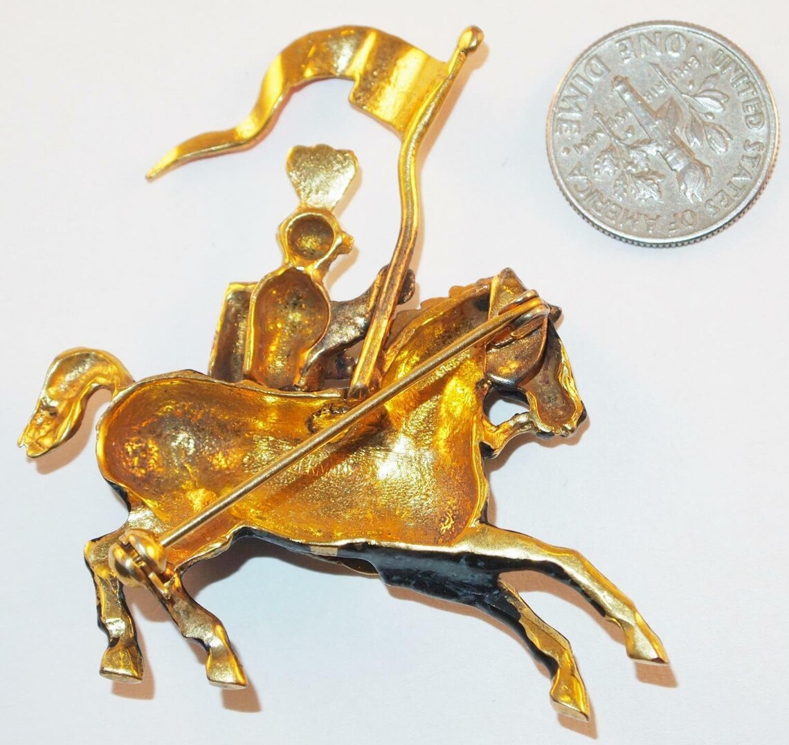 Vintage German Medieval Knight Armor Enamel Brooch Pin - Etsy