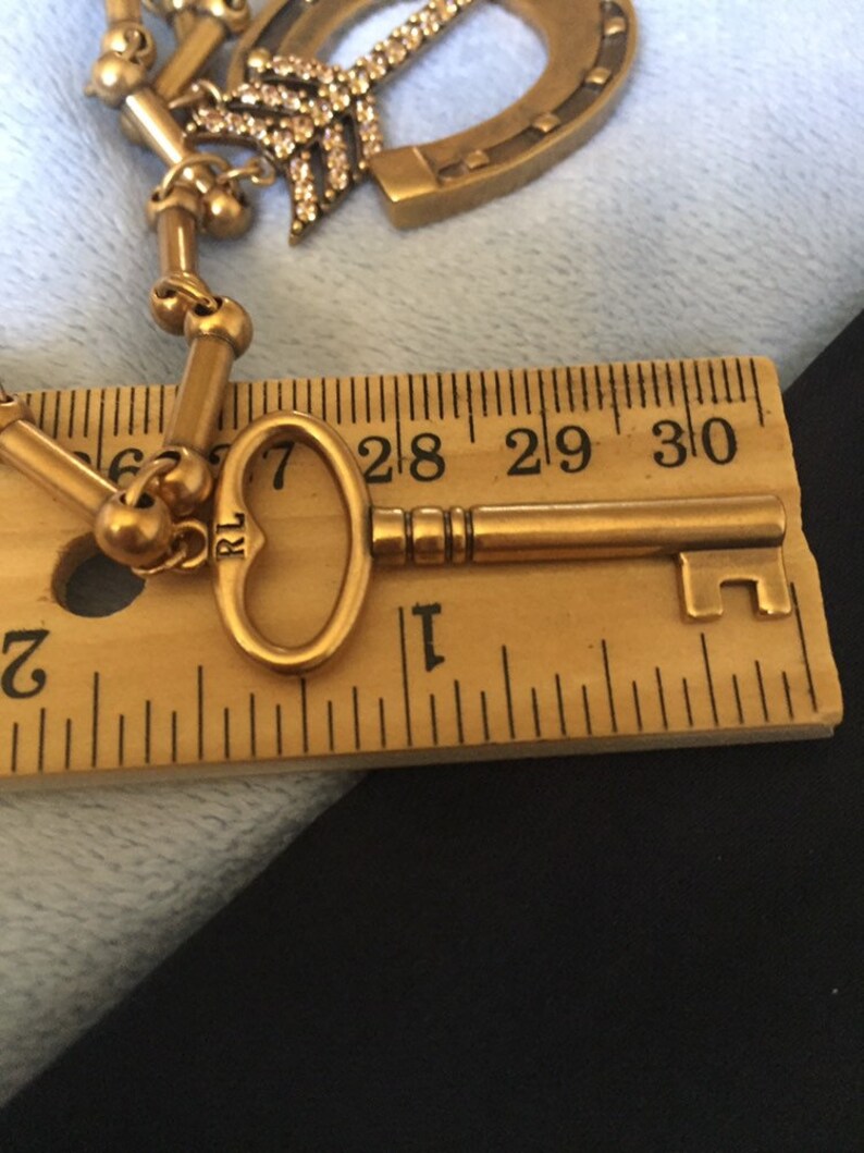Vintage Ralph Lauren Equestrian Charm Necklace RLL Necklace 29 Inch ...