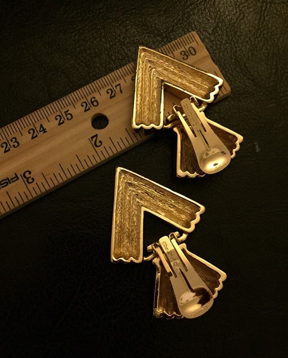 Beautiful Christian Dior Art Deco Chevron Fan Vintage… - Gem