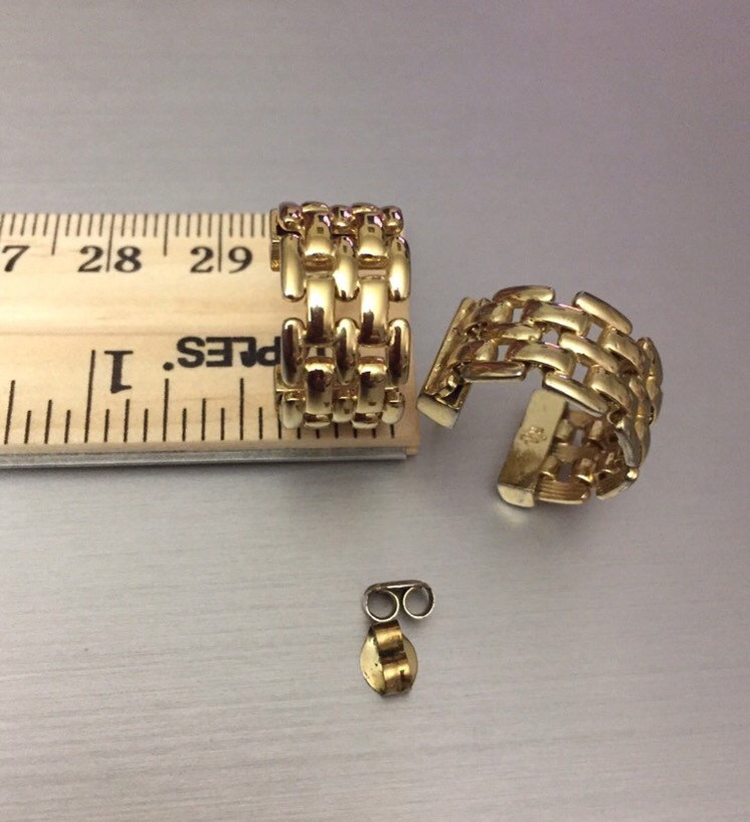 Rare Vintage Ralph Lauren RLL Panthere Chain Link Hoop Earrings ...