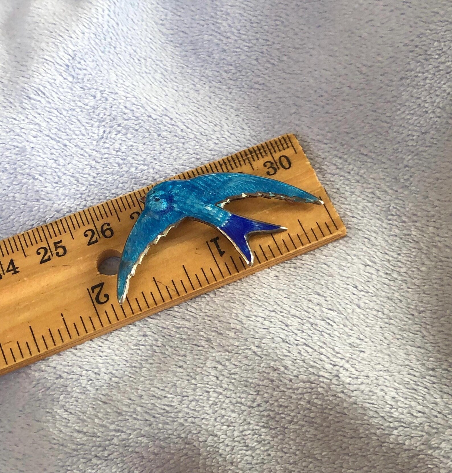 Art Deco 1920 Breadner Mfg. Co. Sterling Blue Bird Swallow Pin Brooch ...