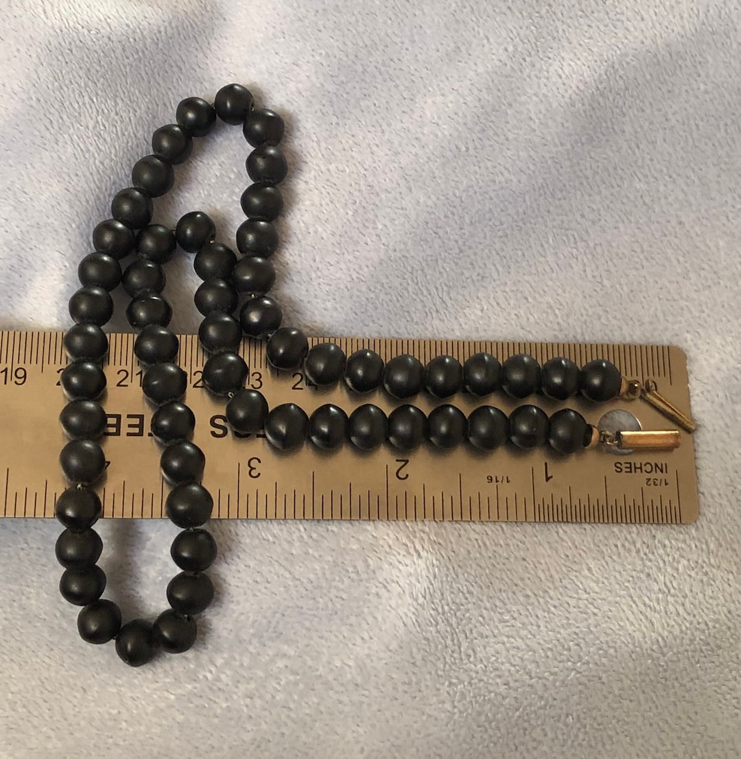 Antique Victorian French Jet Orb Necklace 17" Plunger Clasp - Etsy