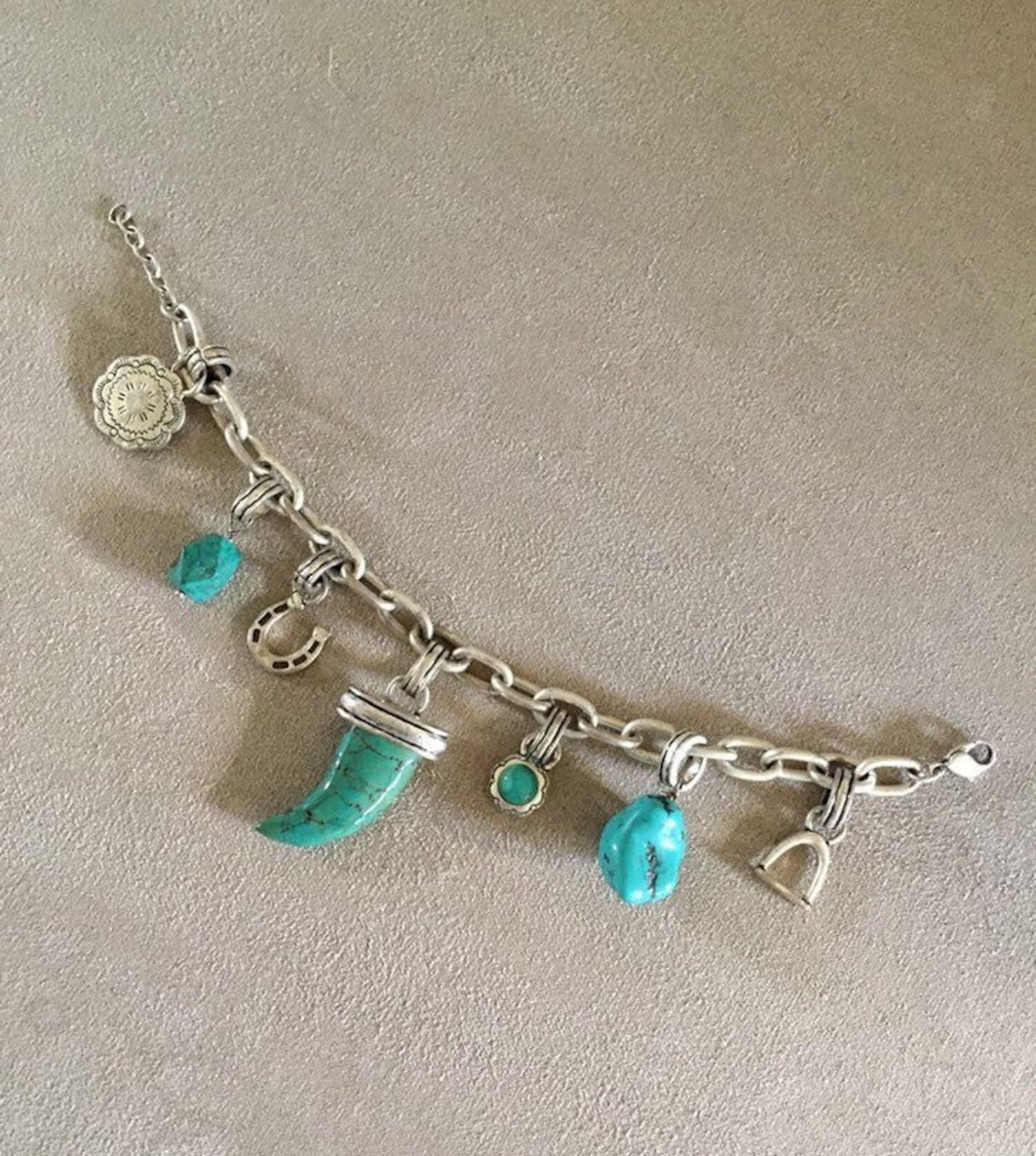 Vintage Ralph Lauren Equestrian Charm Bracelet Matte-silver RLL - Etsy