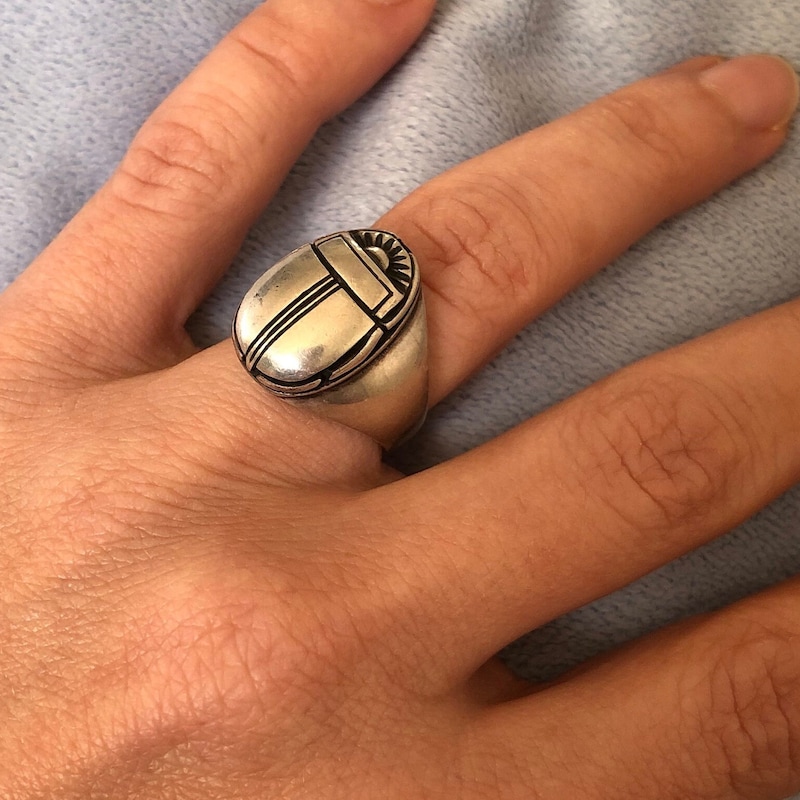 Silver Scarab - Etsy