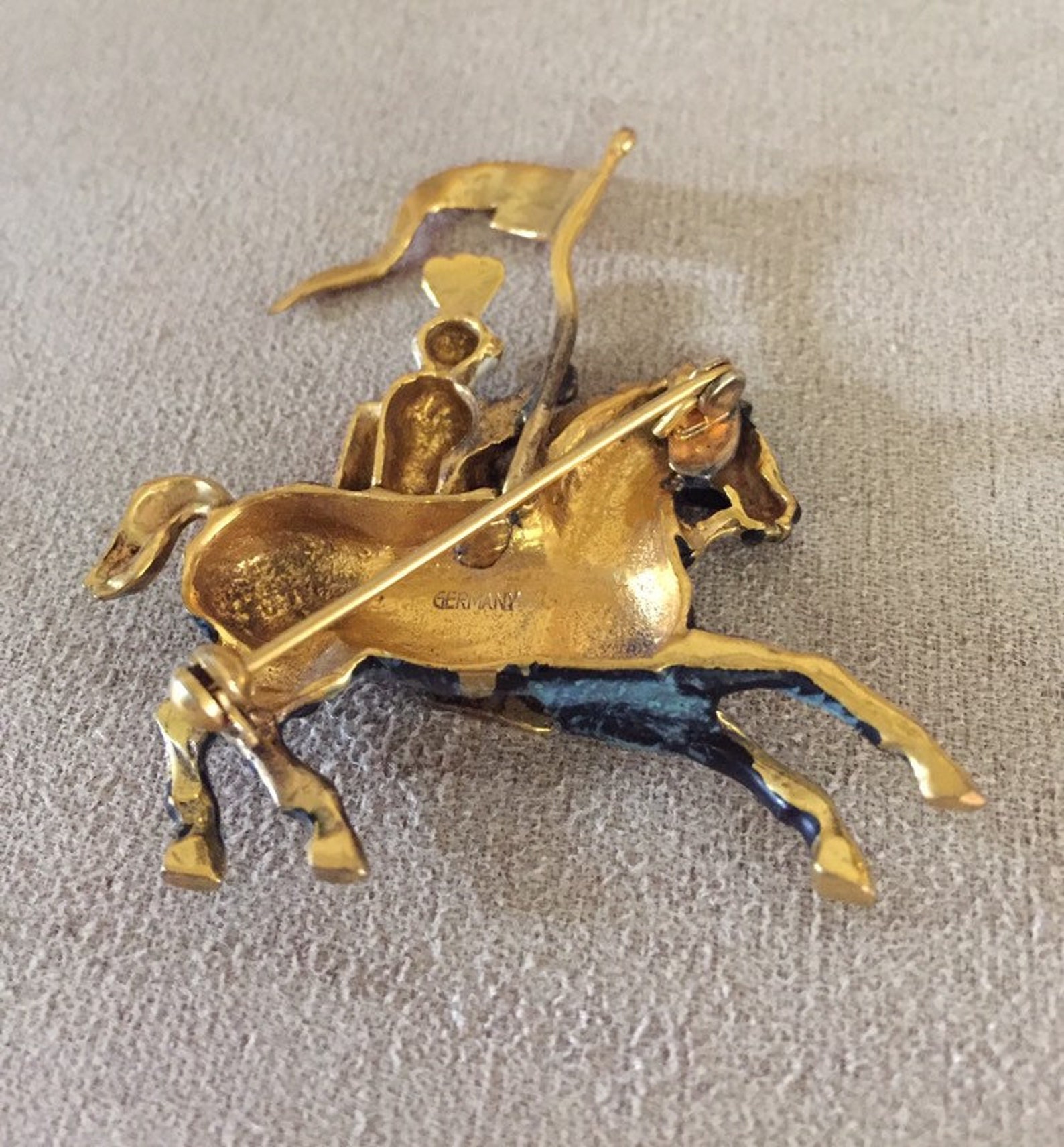 Vintage German Medieval Knight Armor Enamel Brooch Pin - Etsy