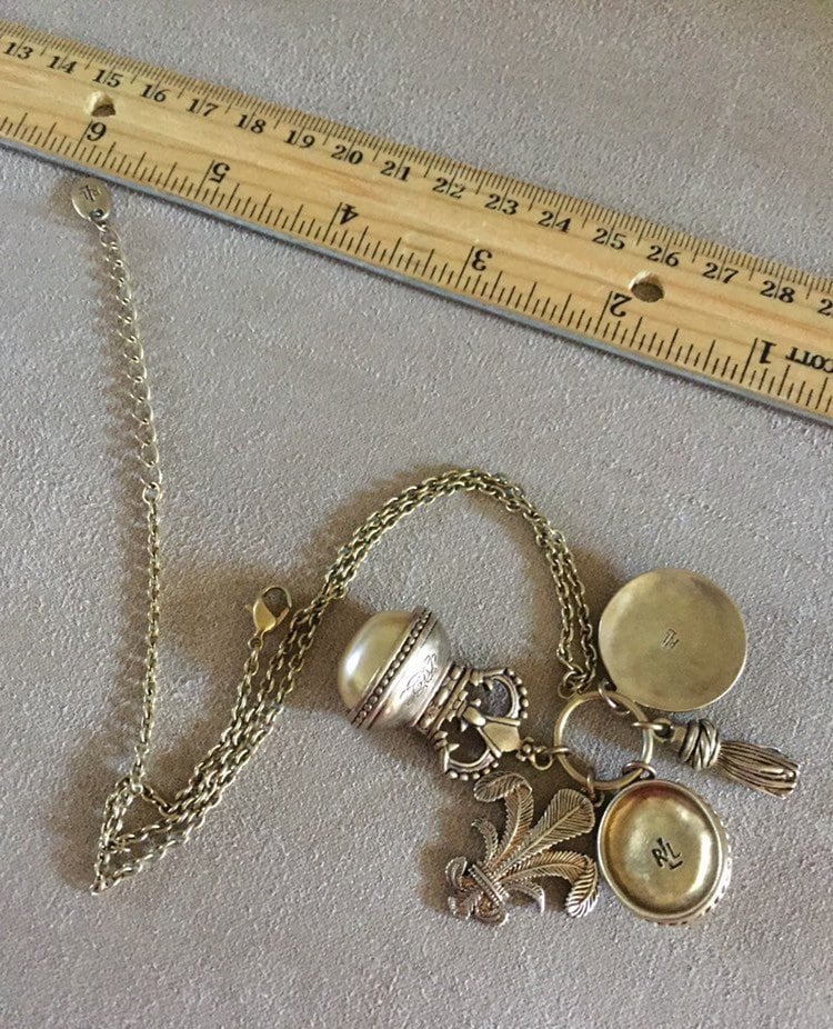 Vintage Ralph Lauren RLL 5 Fobs Chain RLL Charm Necklace - Etsy
