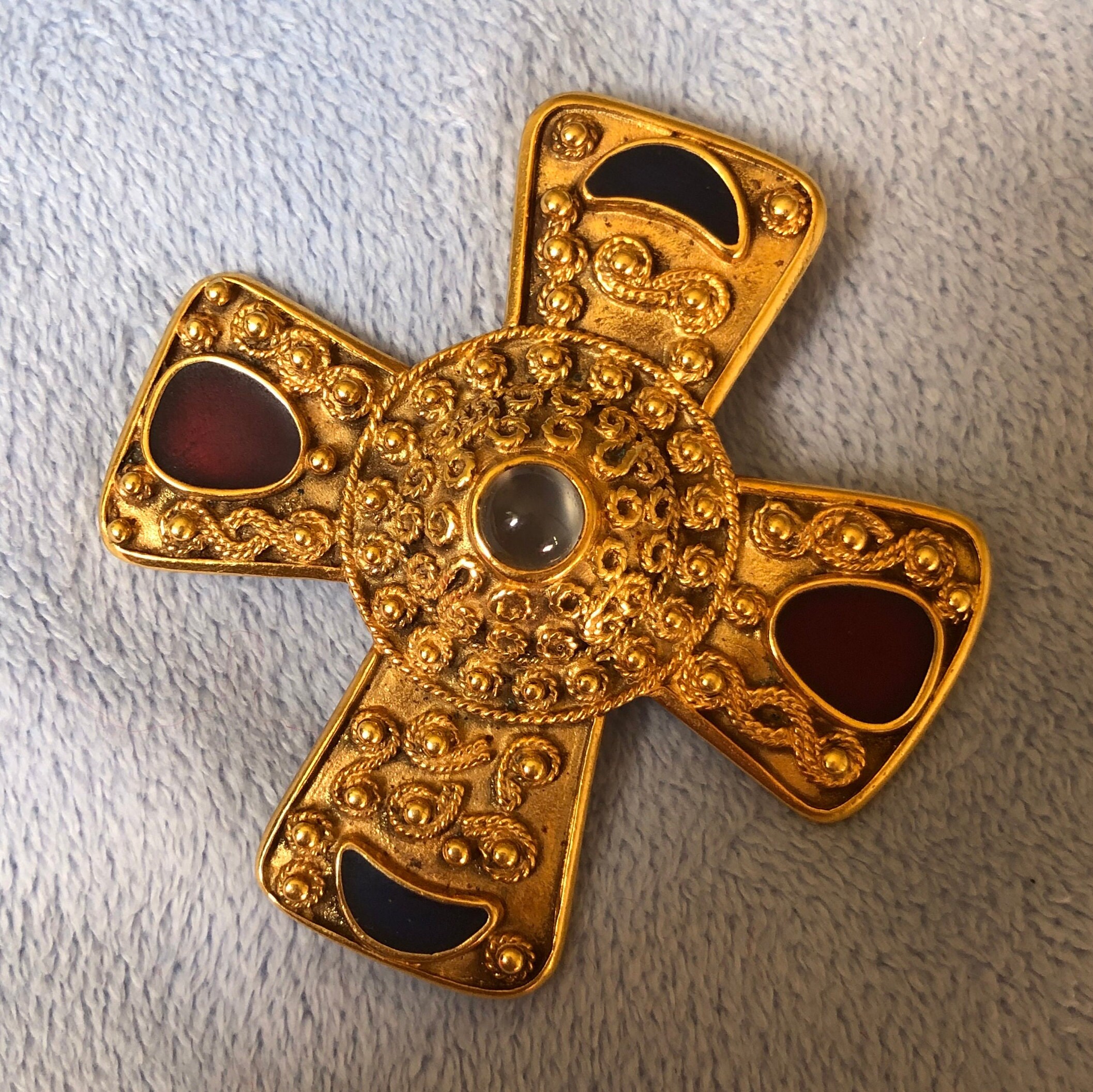 MMA Metropolitan Museum of BM Co Maltese Cross Gemstones Brooch Pin ...