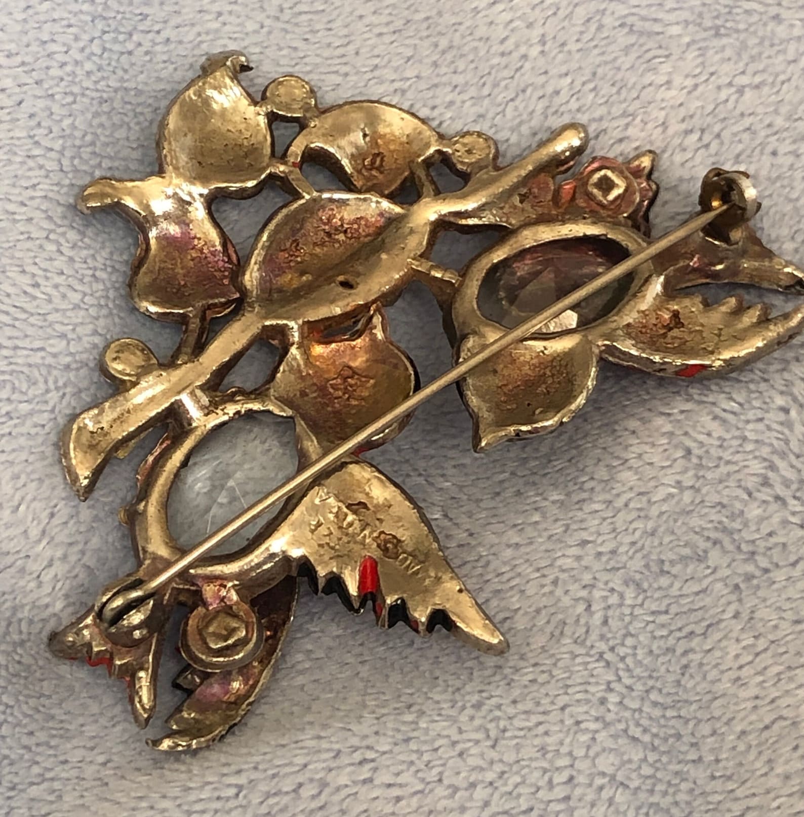 Fred Gray Art Deco Red Birds on Egg Nest Brooch - Etsy