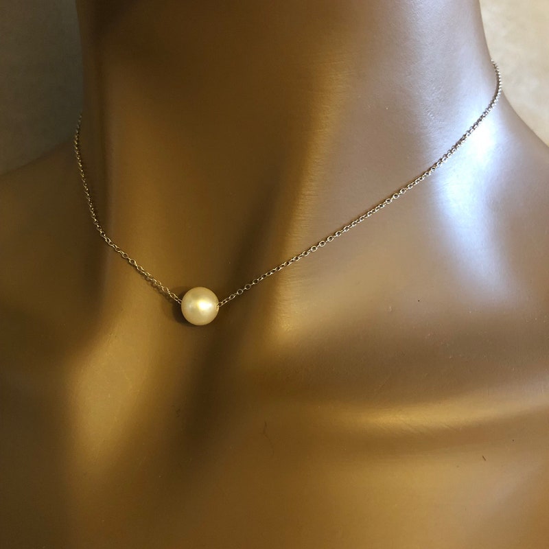 Single Pearl Necklace - Etsy