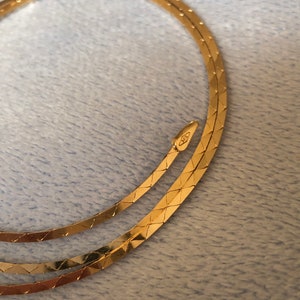 1980 Vintage 14K Solid Yellow Gold Cobra Link Chain Necklace 17.5 - Etsy