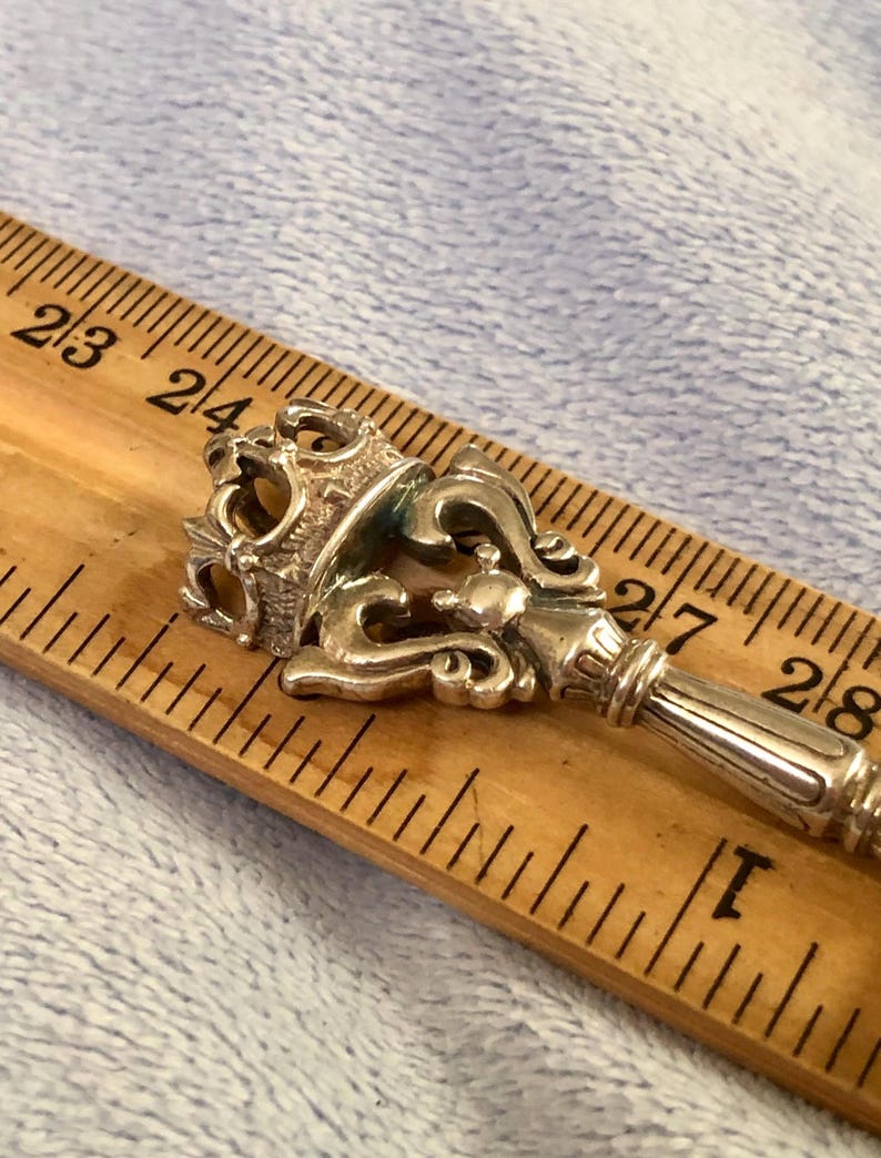 Through the Gates Silver Key Crowned Skeleton Key Sterling Silver ...