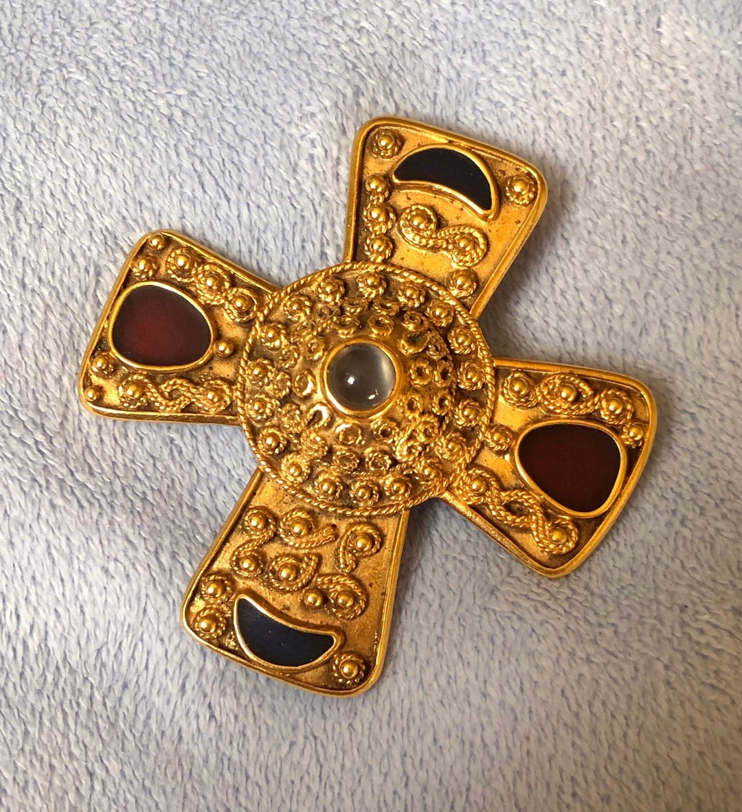 MMA Metropolitan Museum of BM Co Maltese Cross Gemstones Brooch Pin ...