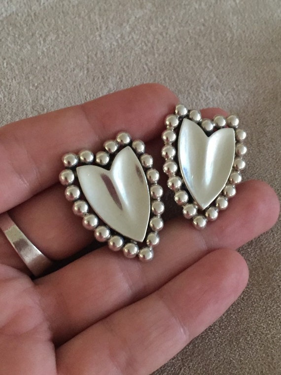 Art Deco Sterling Silver Tulip Crest Shield Earrings | Etsy