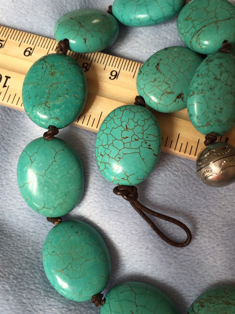 Vintage Ralph Lauren Manmade Turquoise RLL Necklace 18 - Etsy