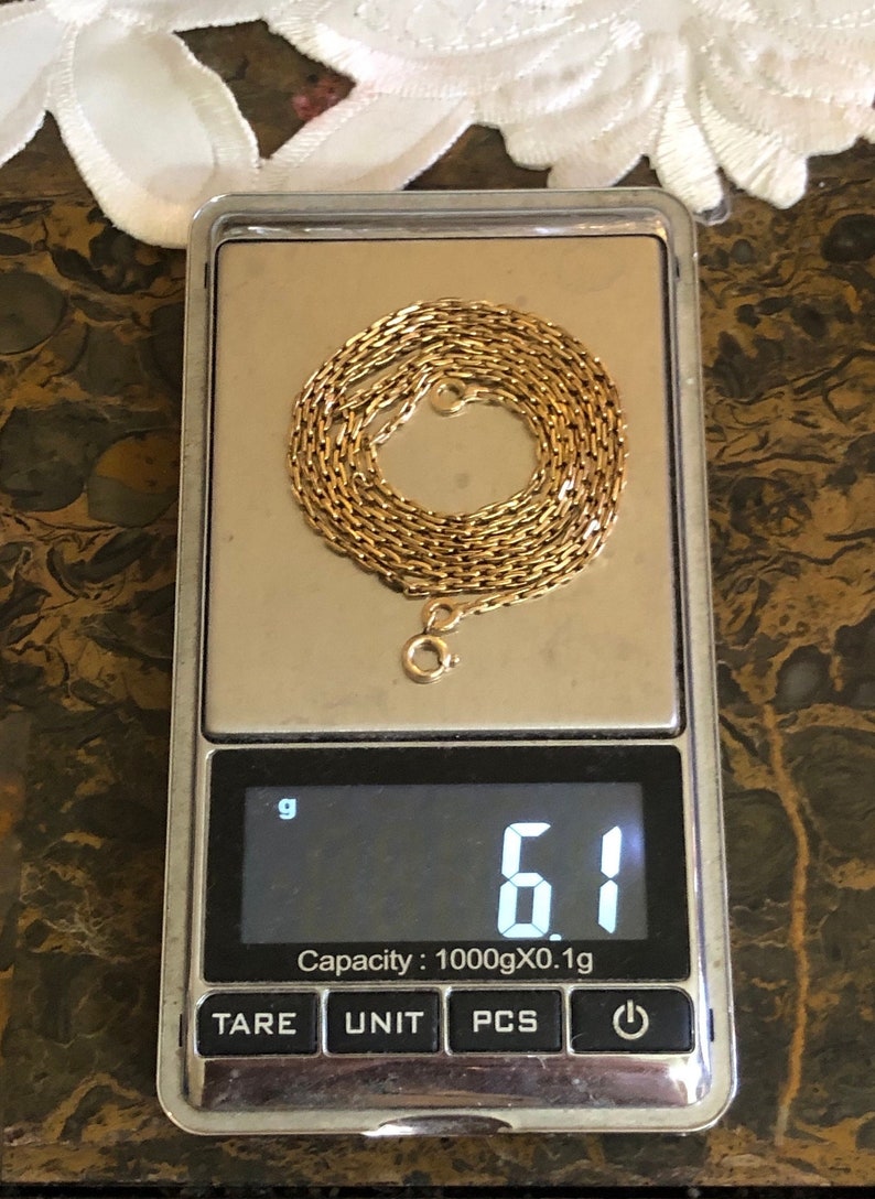 1950 Vintage 12K Rose Gold Filled Chain Necklace 25” Marked 1/20 12K GF ...