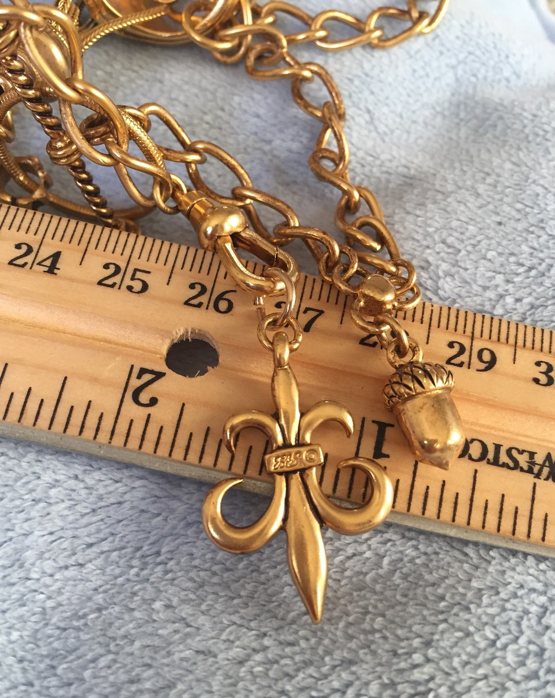 Rare Vintage Ralph Lauren Pocket Watch Fob Chain RLL Necklace - Etsy