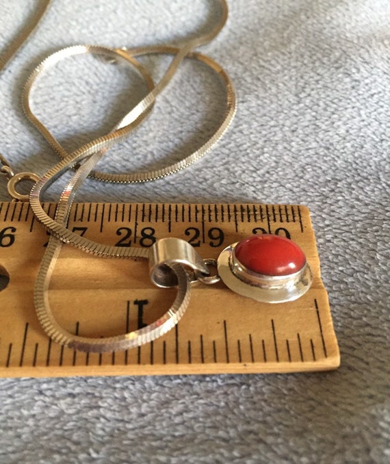 Vintage Foxtail Sterling silver Chain Necklace W/Genu… - Gem