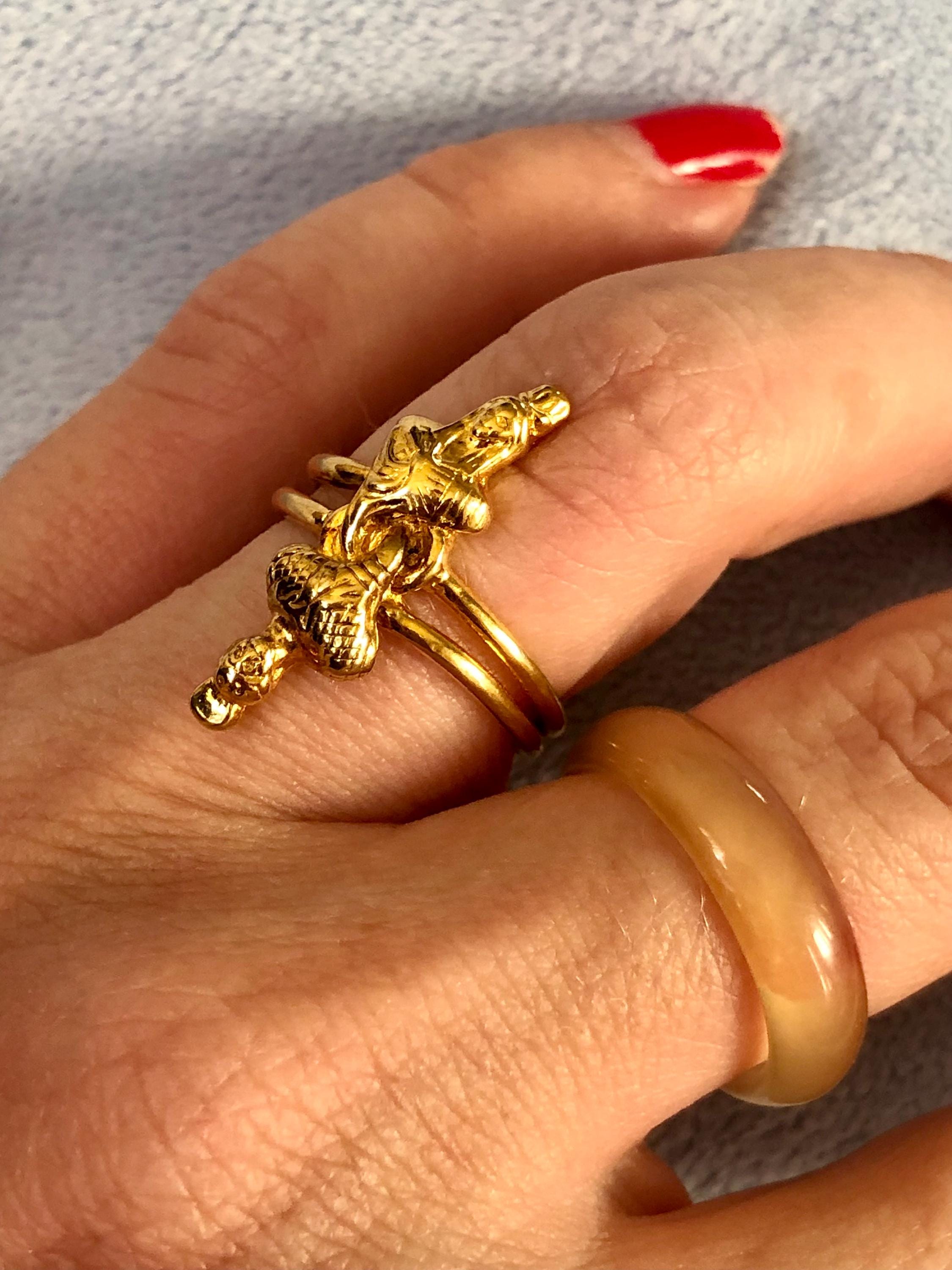 Metropolitan Museum of Art MMA Vintage GF Sterling Double Genie Ring ...