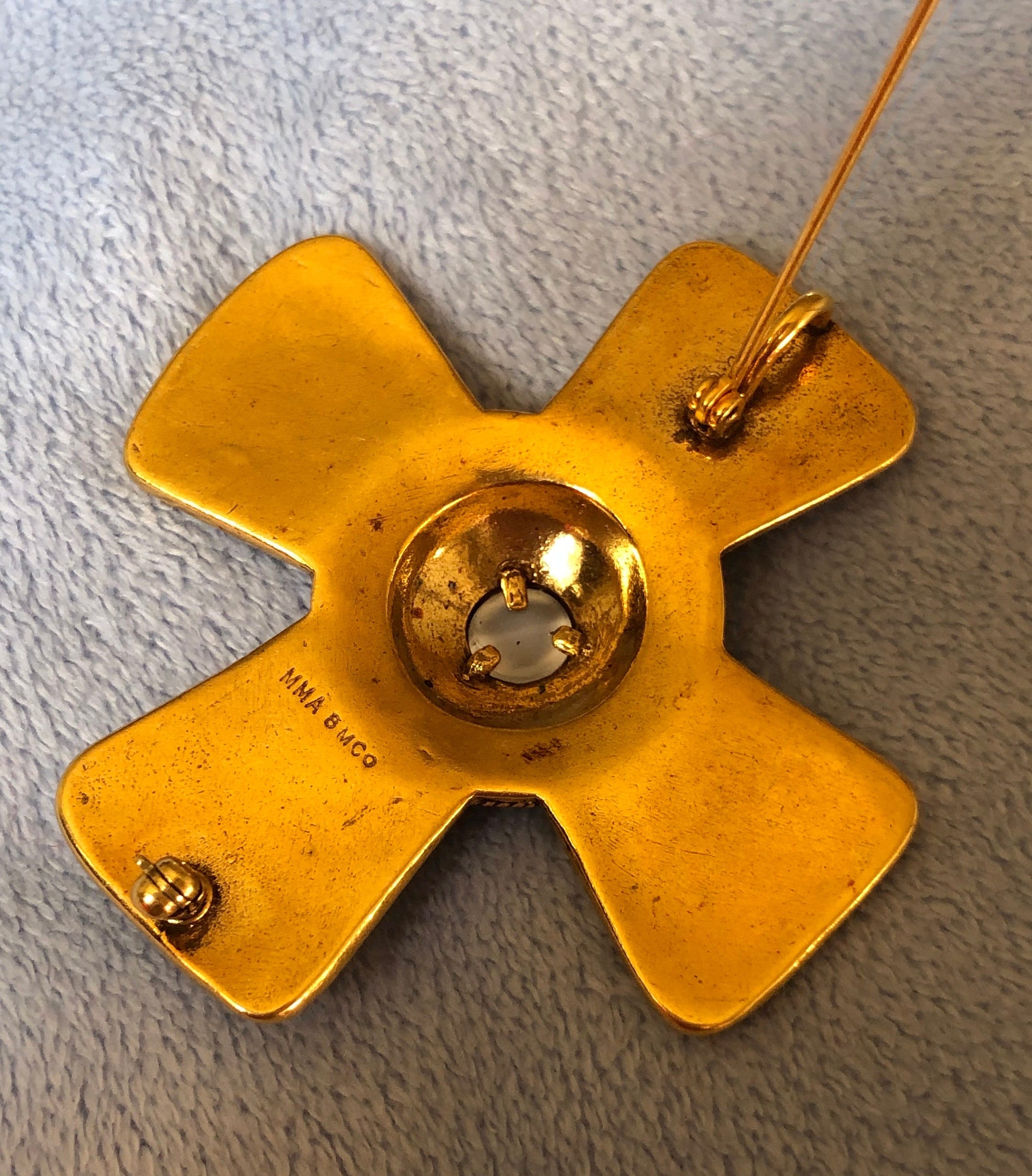 MMA Metropolitan Museum of BM Co Maltese Cross Gemstones Brooch Pin ...