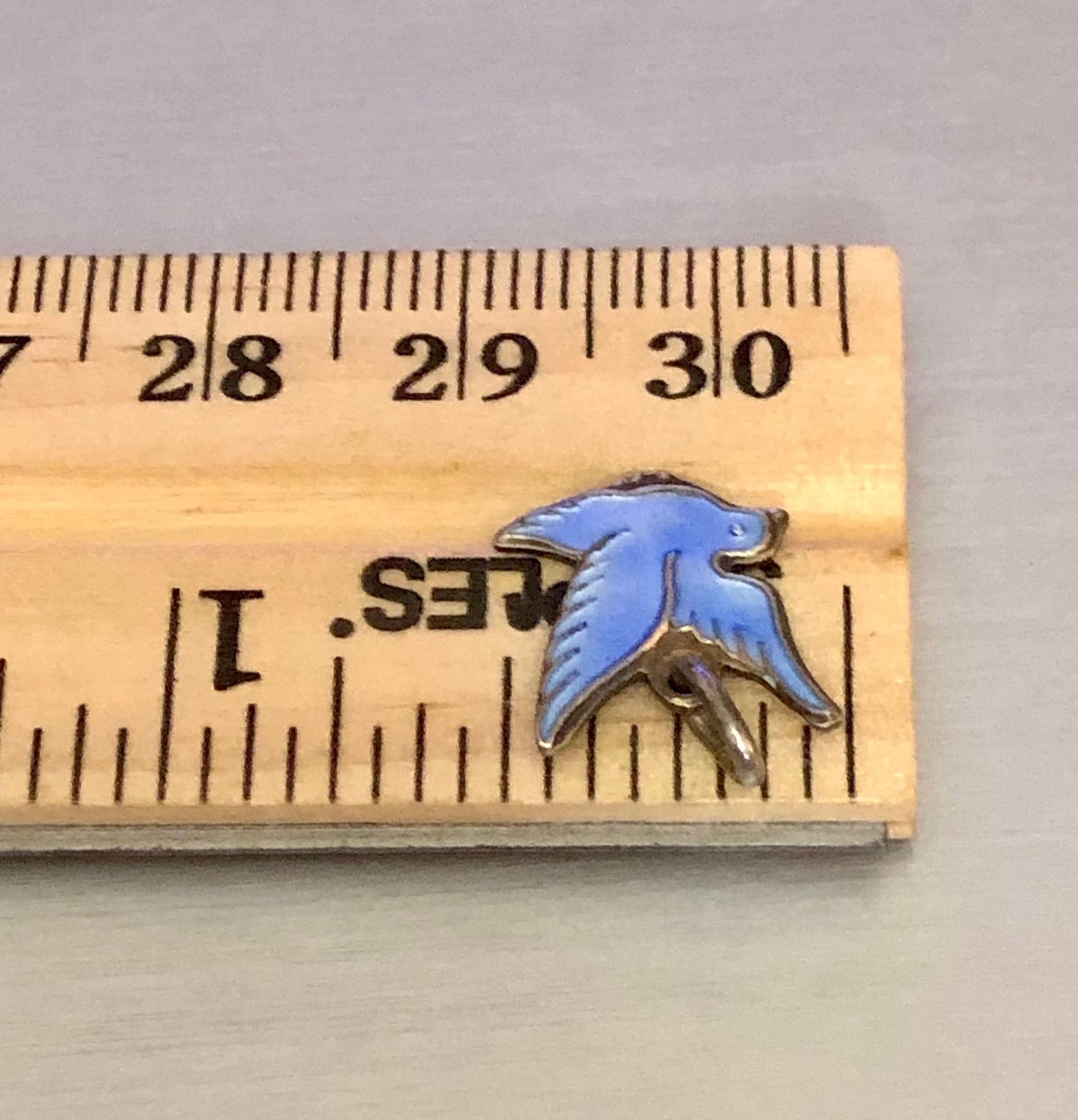 Very Small Vintage Antique Sterling Silver Blue Enamel Volmer Bahner ...