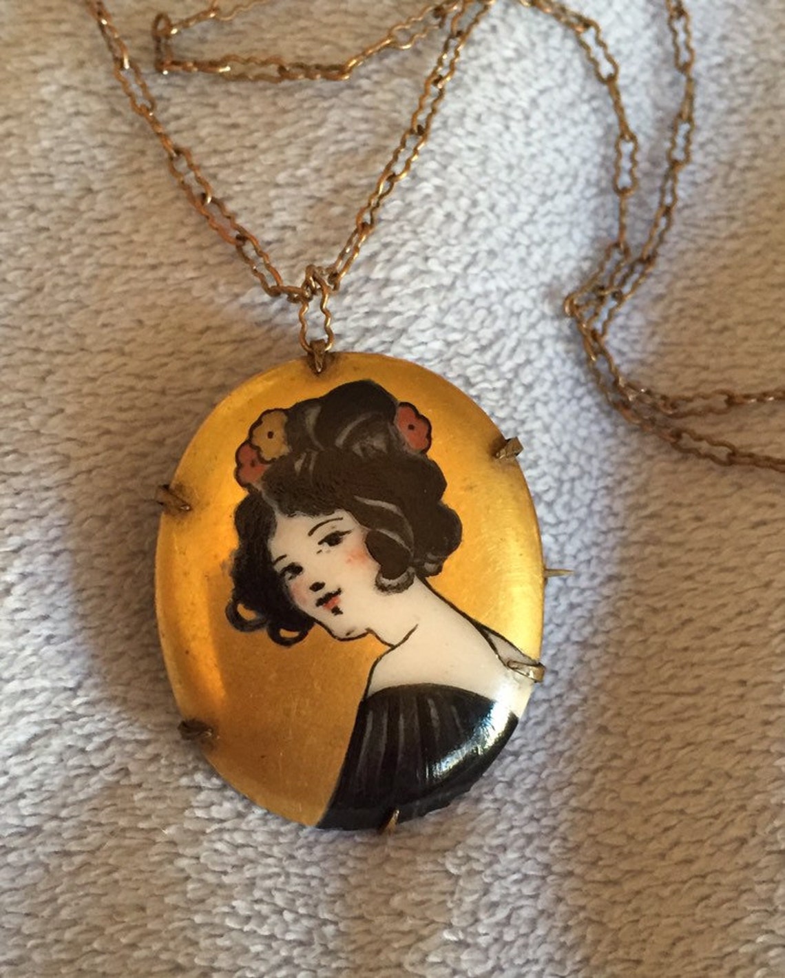 Rare Art Deco Lillian Gish Portrait Hand Painted Porcelain - Etsy