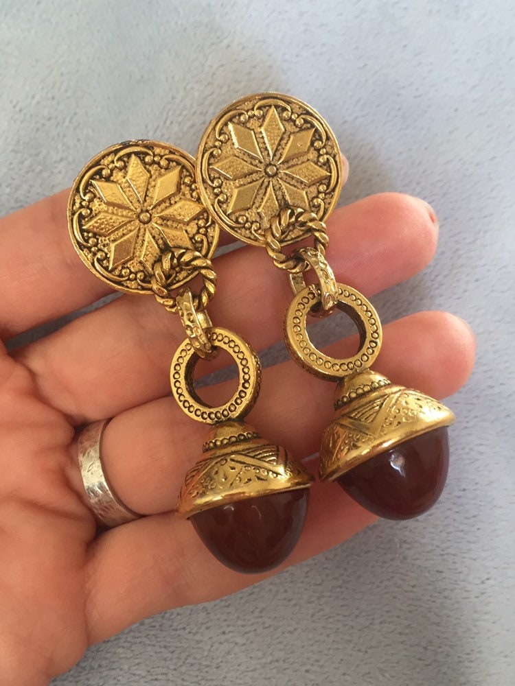 Vintage Made in France Zoe Coste Earrings French Haute Couture Etruscan ...