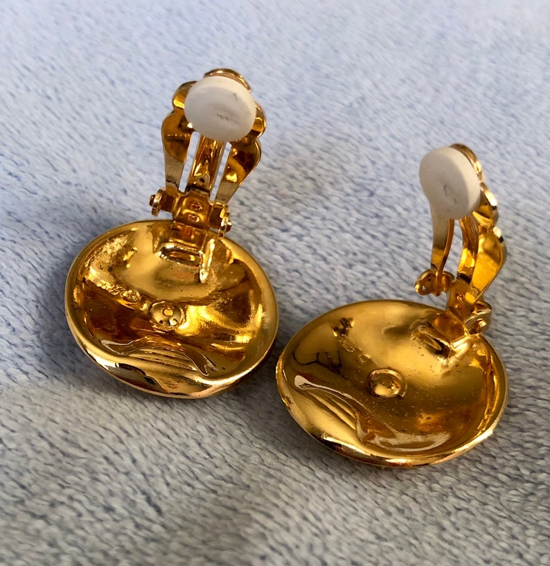 Vintage Original 1980's Ralph Lauren Equestrian RLL Lion Crest Earrings ...