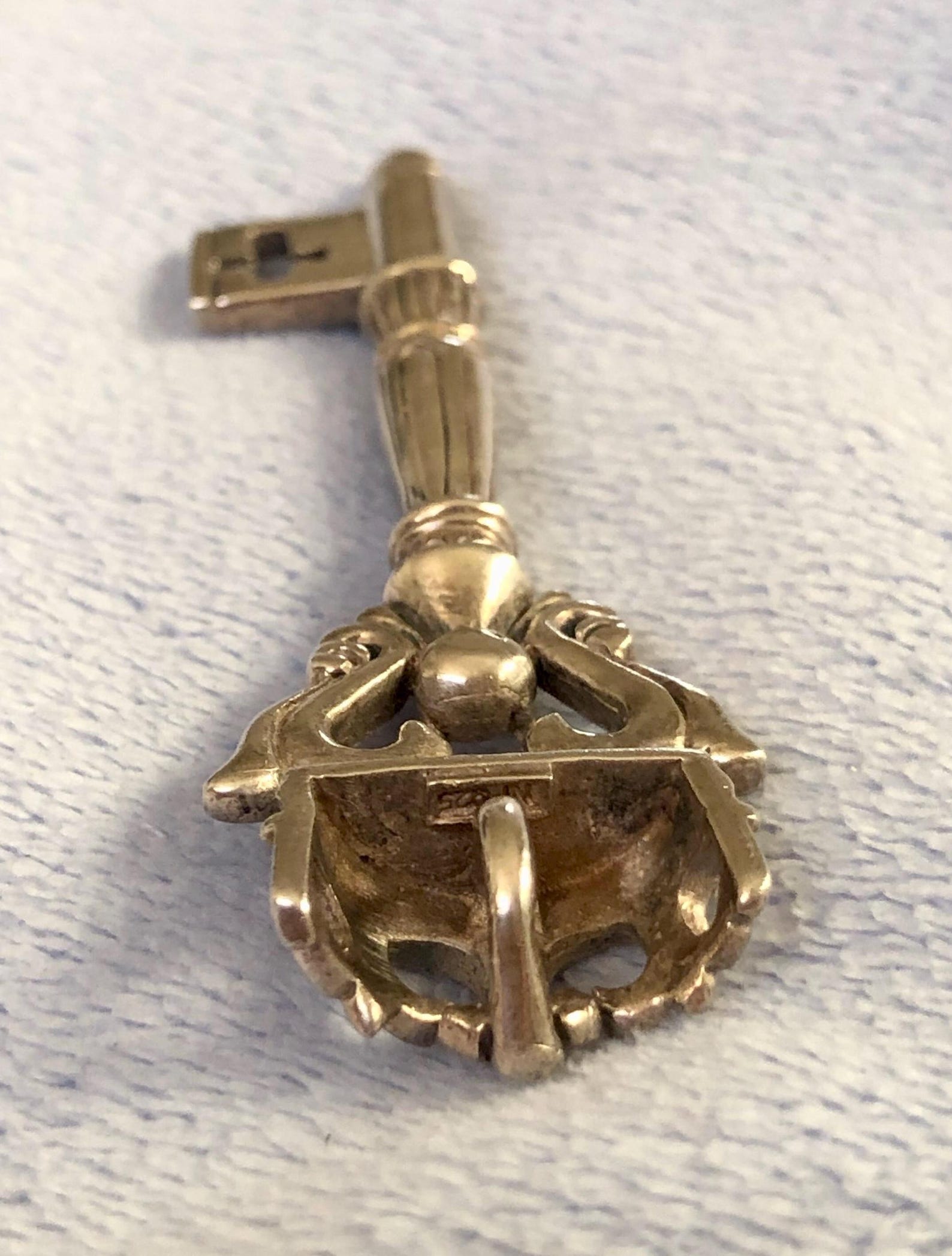 Through the Gates Silver Key Crowned Skeleton Key Sterling Silver ...