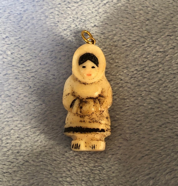 Alaska Inuit Eskimo Billiken Carved Lucky Charm Penda… - Gem