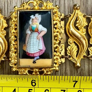 Antique 1830 Georgian Pinchbeck Hand-painted Portrait Collar Necklace ...