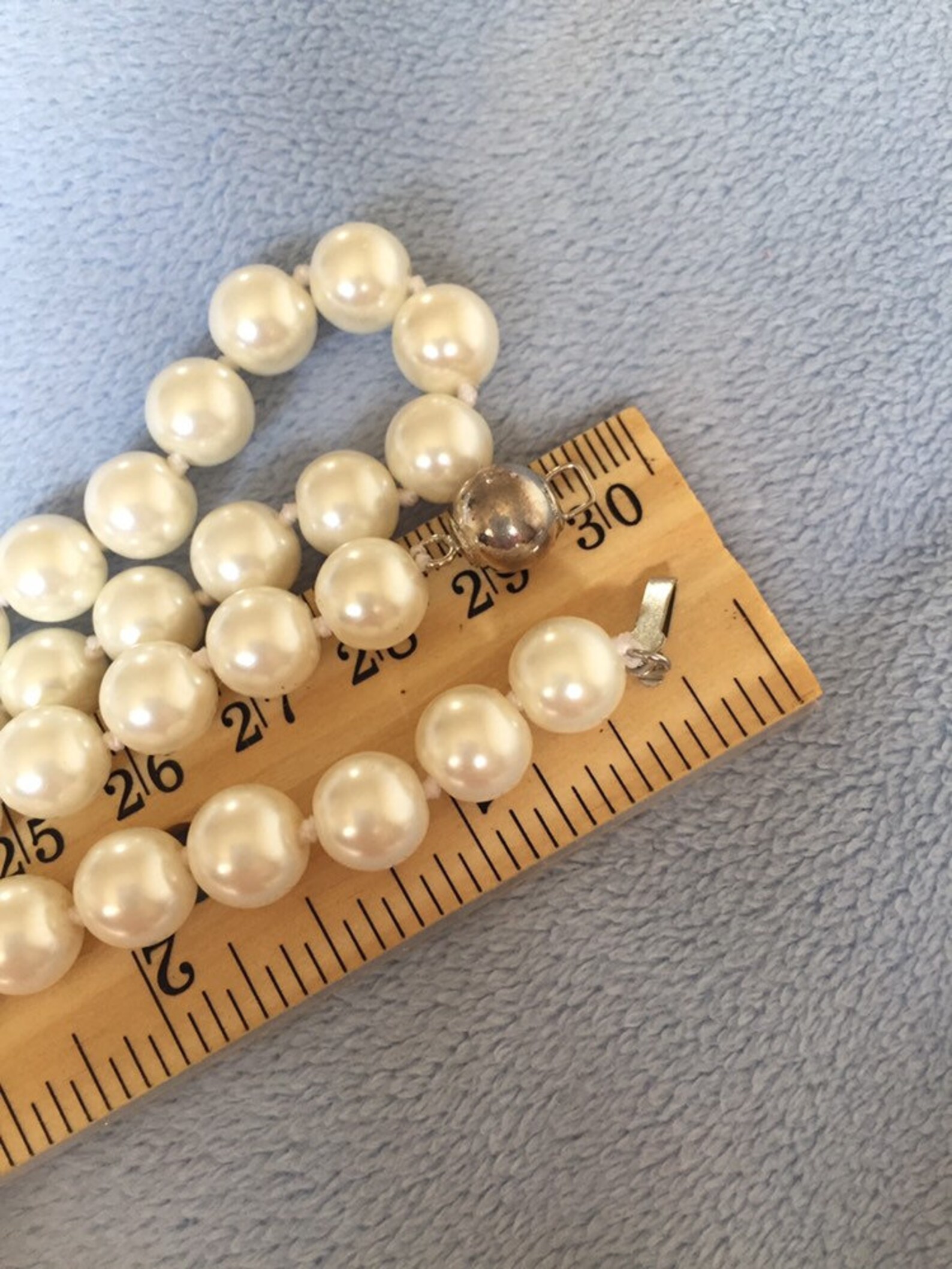 Vintage Flappers Pearl Necklace 18 Inch With Ball Clap - Etsy