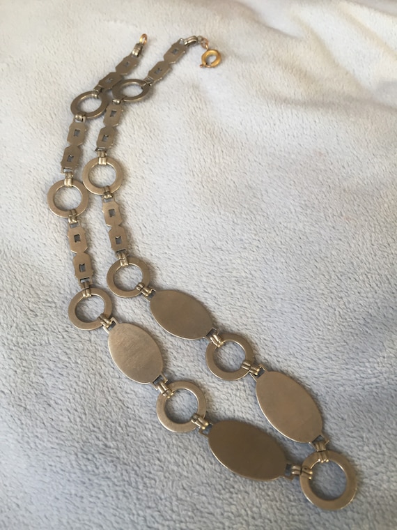 Antique Enamel panels Beautiful necklace w/painted co… - Gem