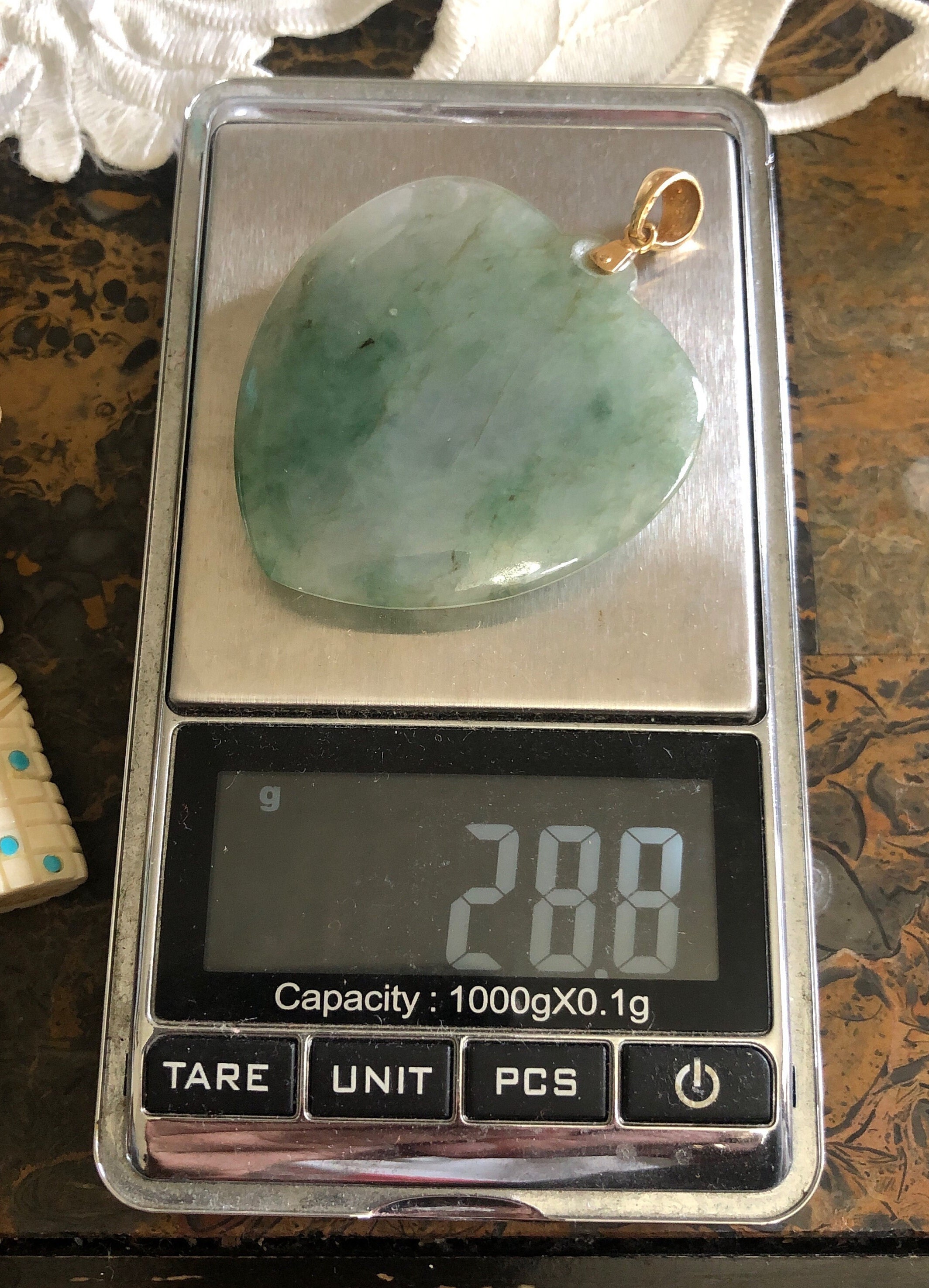 Vintage 14K Gold Heart Jade Pendant Translucent Moss Jade - Etsy